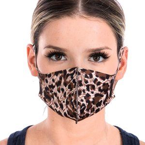 Accessories | Leopard Print Animal Print Reusable Face Mask | Poshmark